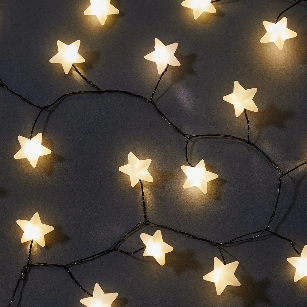 Butlers STAR LIGHTS Světelný řetěz se zástrčkou hvězdy