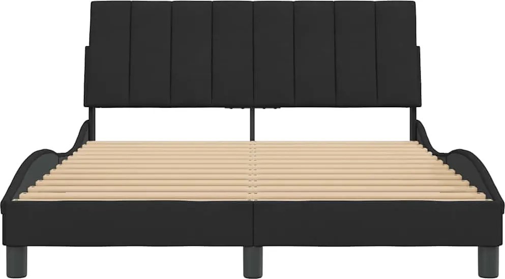 Rám postele bez matrace Hanko černý 120 x 200 cm samet 3207839