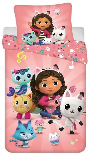 Jerry Fabrics Povlečení Gabbys Dollhouse 02 140x200, 70x90 cm