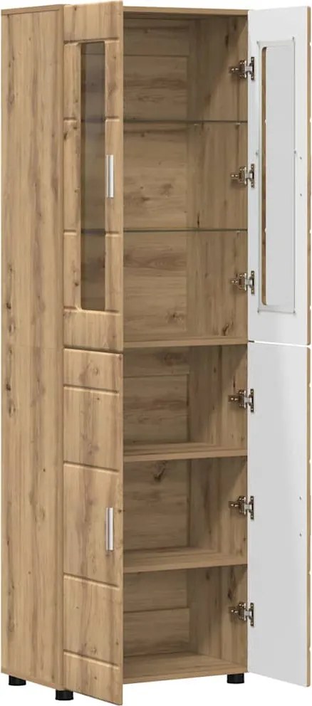Vysoký bufet FLORIN 60 x 35 x 182 cm Artisanový dub 3397923