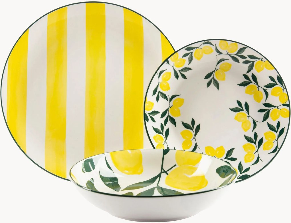 Sada porcelánového nádobí Positano, pro 6 osob, 18 dílů