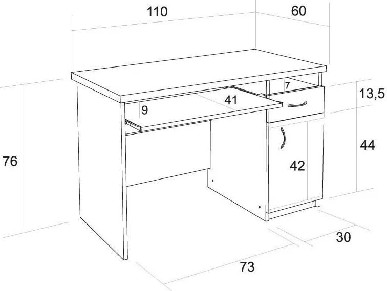 BRADOP Počítačový stůl TOM C009