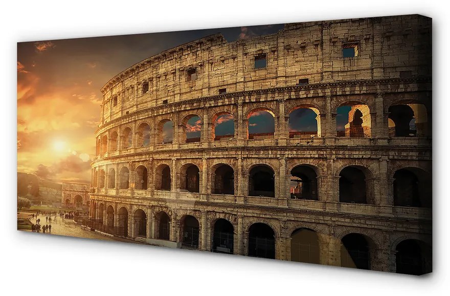 Obrazy na plátně Rome Colosseum při západu slunce 100x50cm