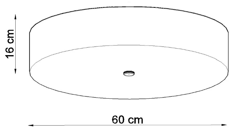 Stropní svítidlo Skala, 1x bílé textilní stínítko, (bílé sklo), (fi 60 cm)