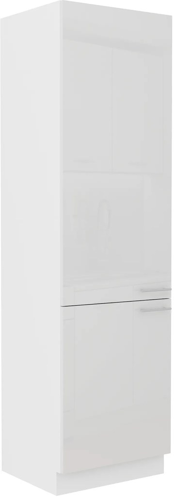 STL 60 cm skřínka vysoká pro lednici LARA Barevné provedení: Bílá / Bílý lesk