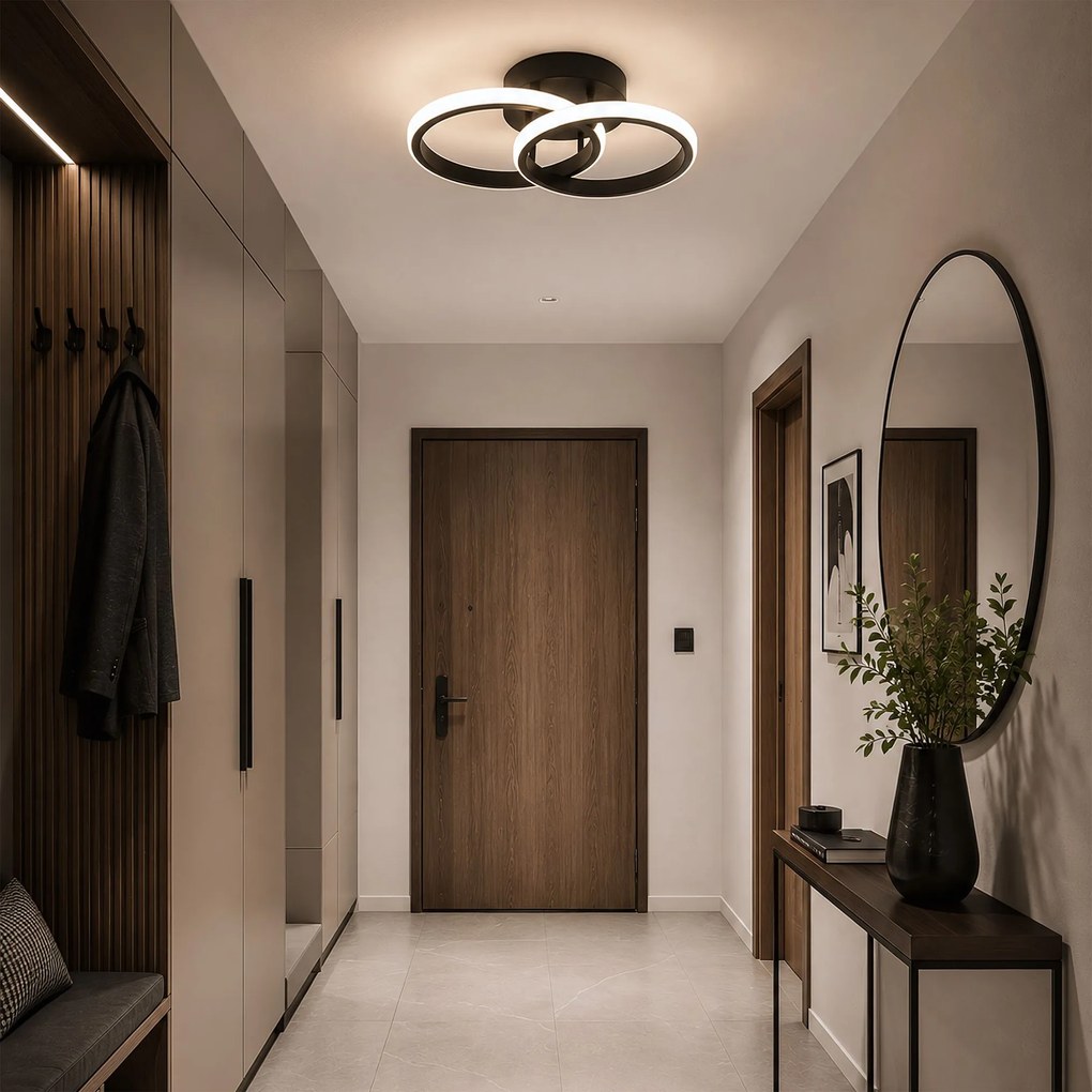Toolight Rea, Stropní LED svítilna LHJ121-C Černé, OSW-03275