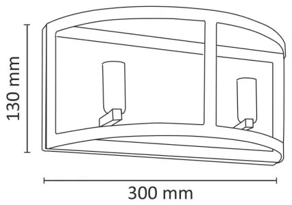 Nástěnné svítidlo BRESSO 2xE14/12W/230V