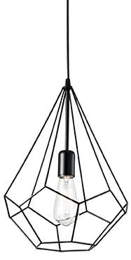 Závěsné svítidlo Ideal Lux Ampolla-3 SP1 nero 148175 černé 30cm