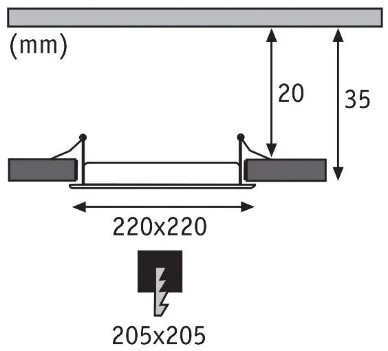 Paulmann 92066 - LED/18W IP44 Koupelnové podhledové svítidlo 230V