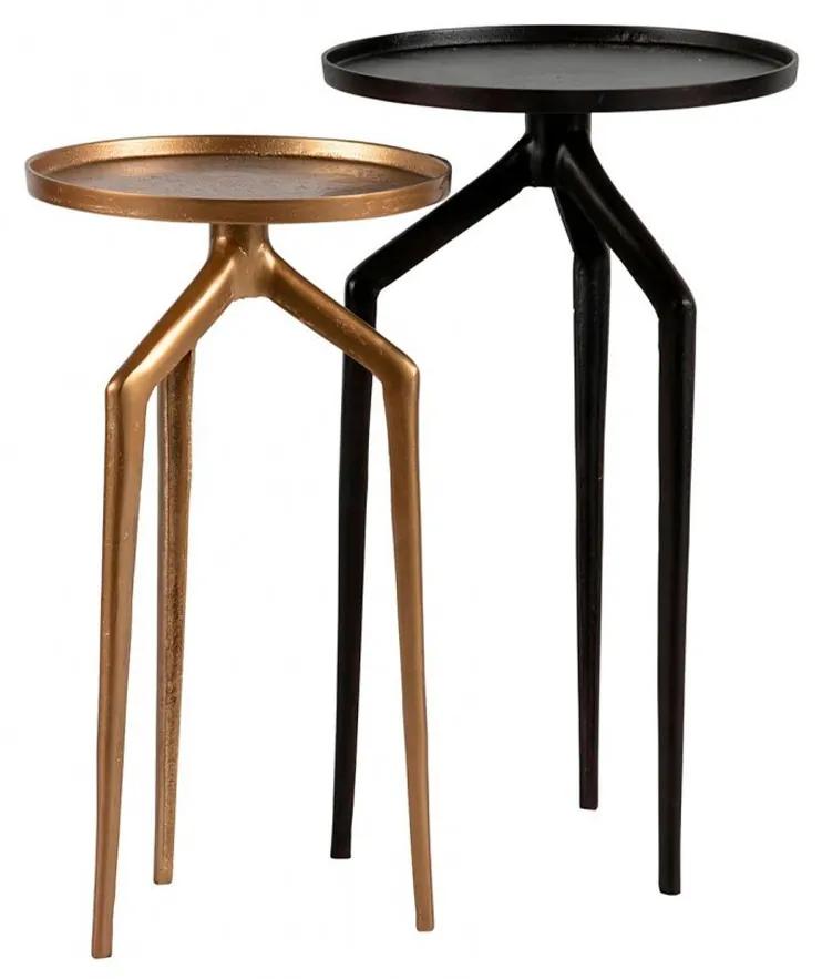 Sada 2 ks – Kovový stolek Mosquito 59 × 35 × 35,55 × 30 × 30 cm BEPUREHOME