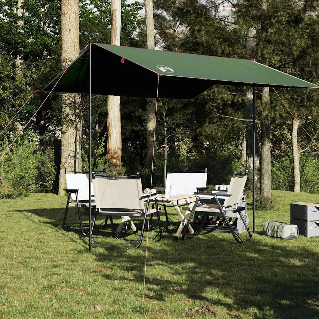 vidaXL Kempingová plachta 300 x 294 cm nepromokavá [94652] Barva: Zelená