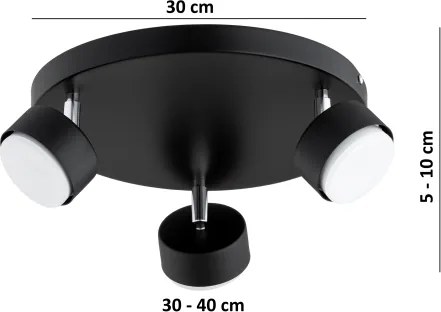 BRILAGI - LED Bodové svítidlo MONO 3xGX53/30W/230V černá