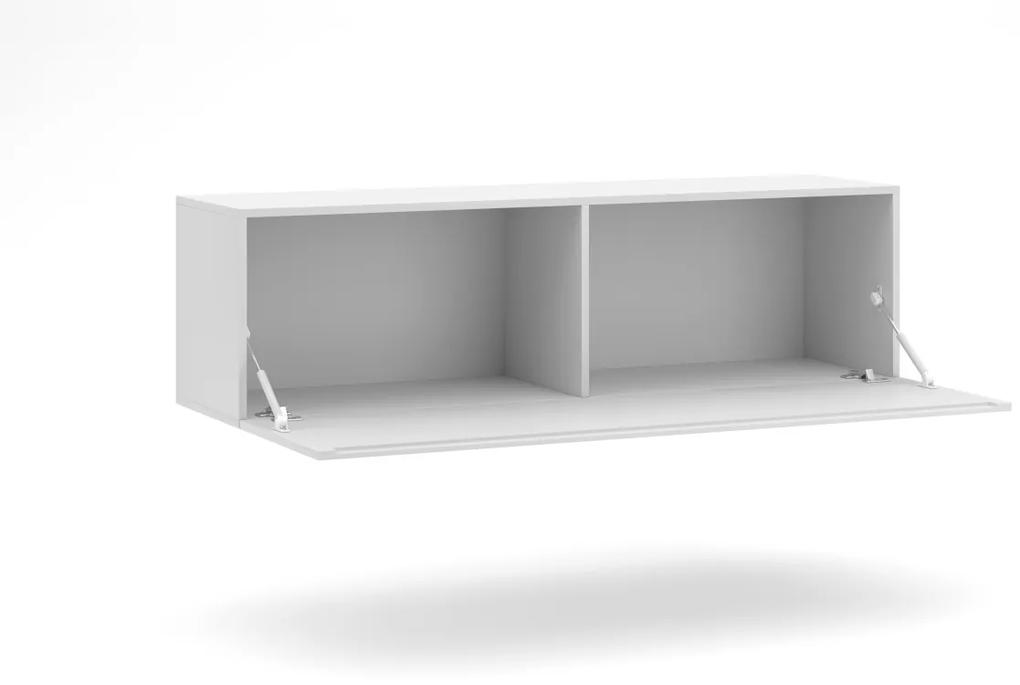 Závěsný TV stolek Vivo 140 cm bílý