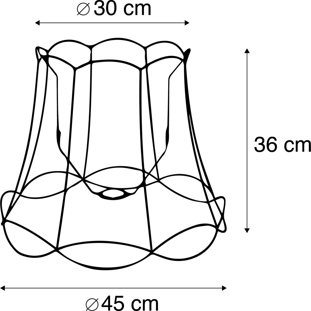 Kovový stínidlo černé 45/36 - Granny Frame
