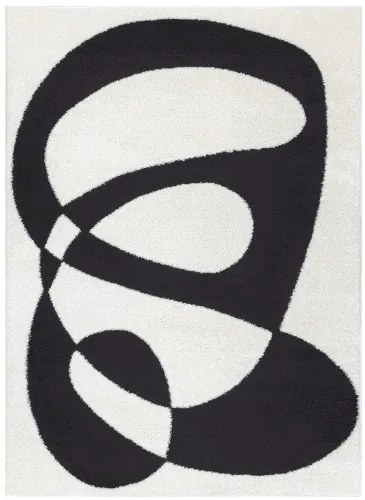 Dywany Łuszczów, Kusový koberec Mode 8531 abstract cream/black, 80x150, bílá, černobílá, kancelář