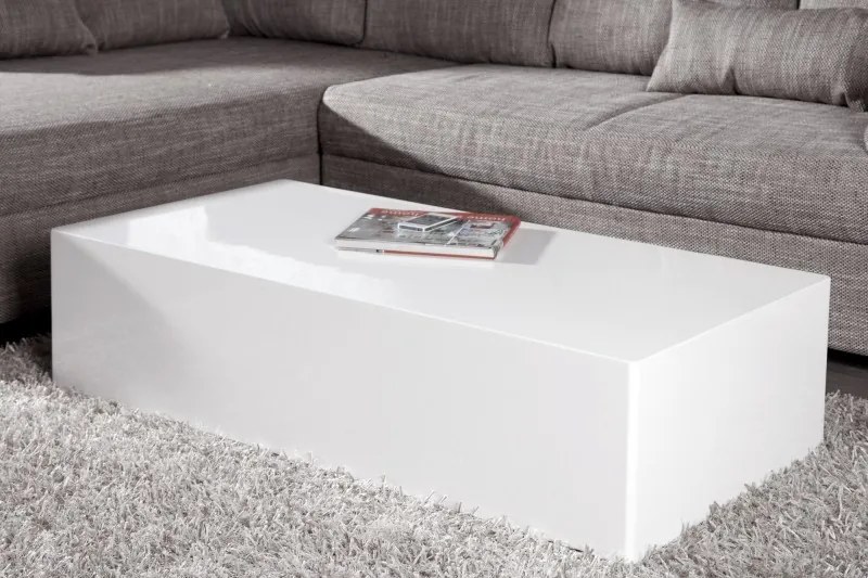 Bighome - Konferenční stolek MONOBLOCK XL – bílá