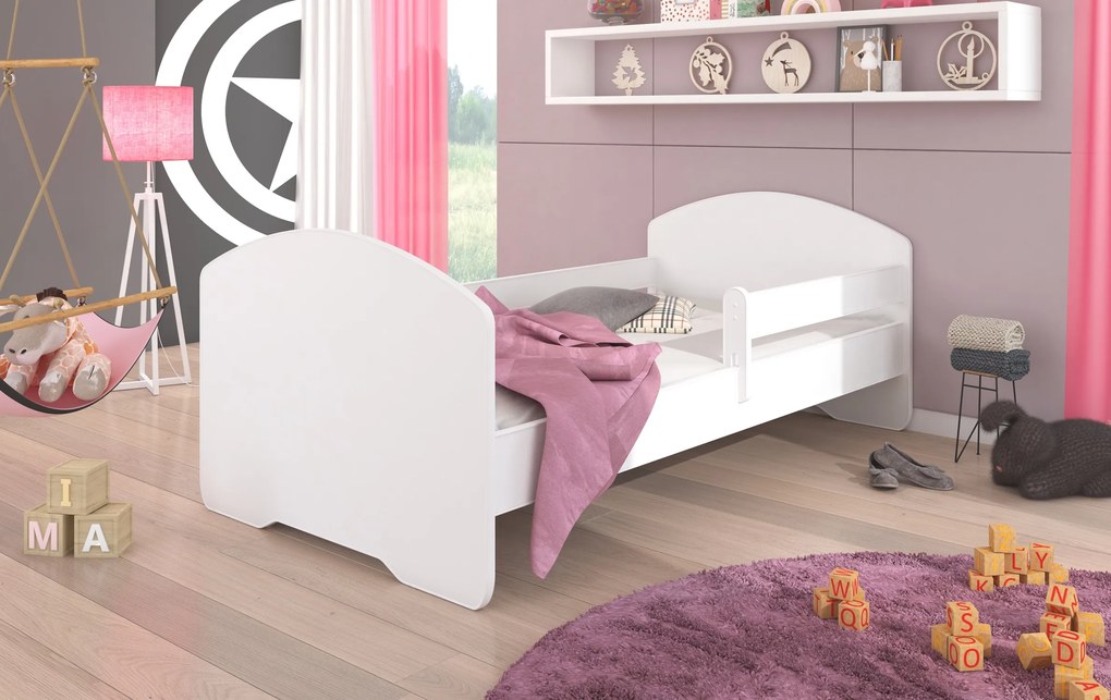 ADRK Furniture Postel s matrací a zábranou PEPE 140x70 CH-Pep- Bar- W-140-E063