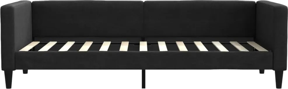 Válenda s přistýlkou a zásuvkami černá 80 x 200 cm textil 3196611