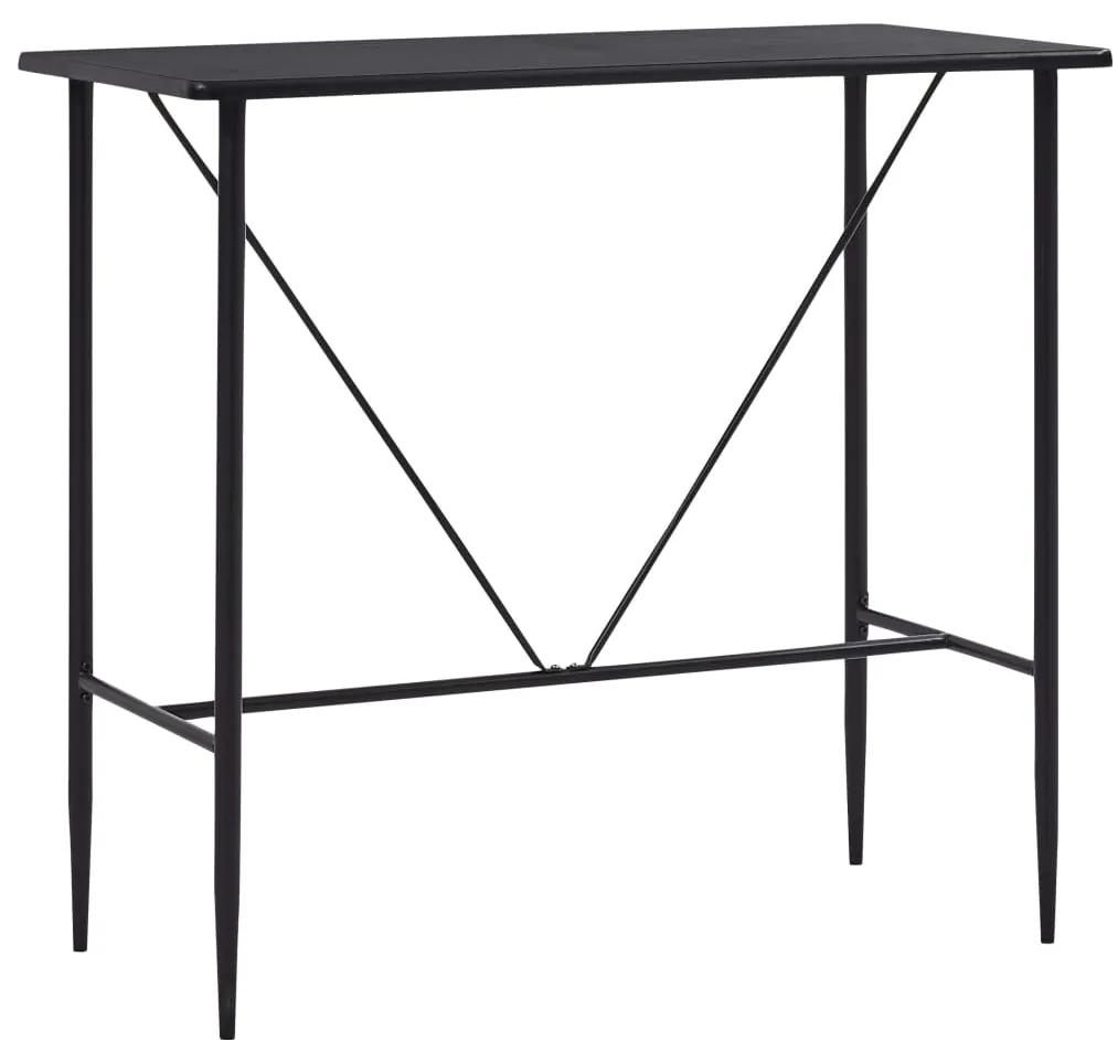 Barový stůl černý 120 x 60 x 110 cm MDF,  281546