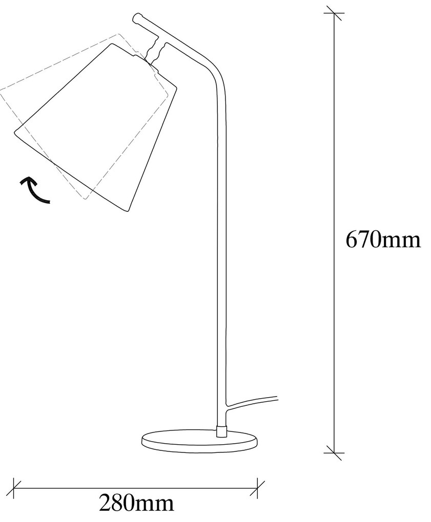 Opviq Stolní lampa Salihini - MR-623, Černá