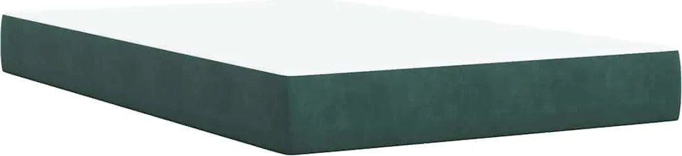 Box spring postel s matrací tmavě zelená 120 x 200 cm samet 3287713