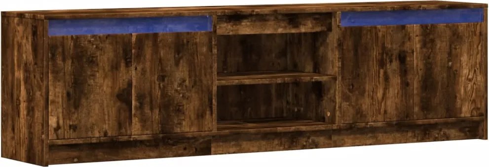 TV skříňka s LED kouřový dub 180 x 34 x 50 cm kompozitní dřevo 3307916
