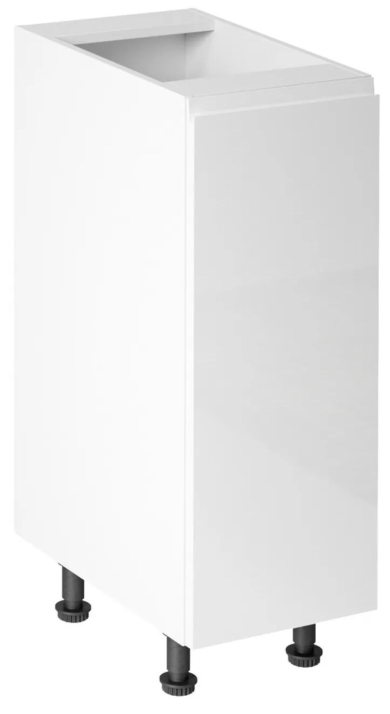 Dolní kuchyňská skříňka ASPEN 30 cm; bílý lesk dvířka: pravá dvířka