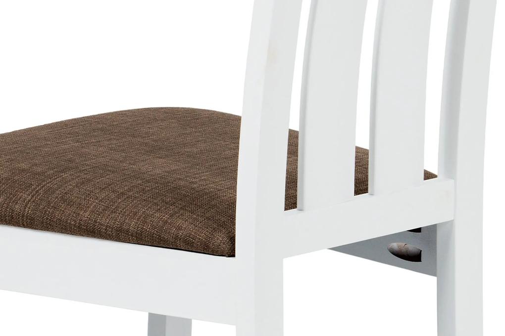 Jídelní židle BC-2602 WT, látkový hnědý potah