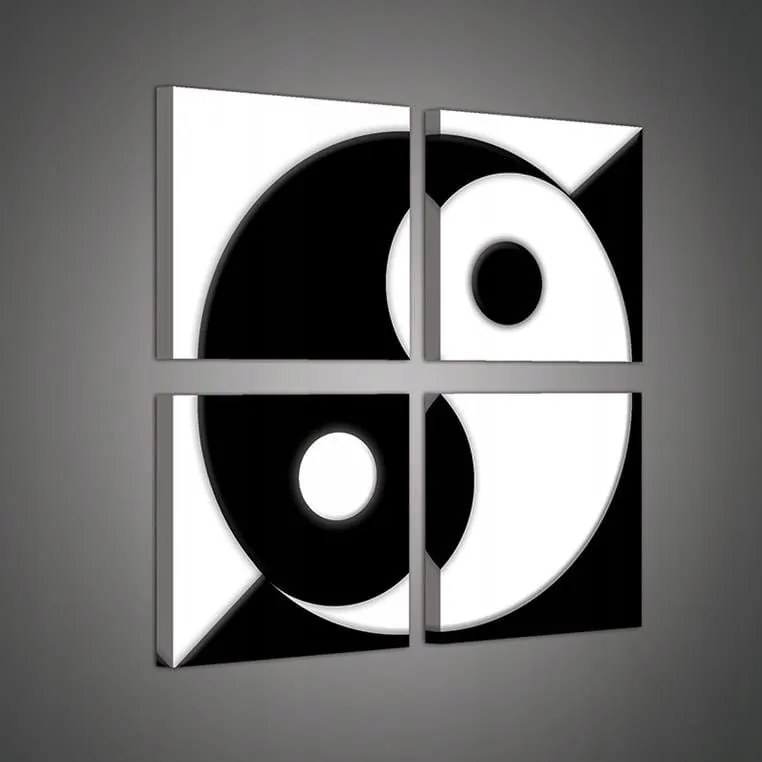 Obraz 50x50 Yin Yang rovnováha harmonie kontrast jednota abstrakce minimalismus