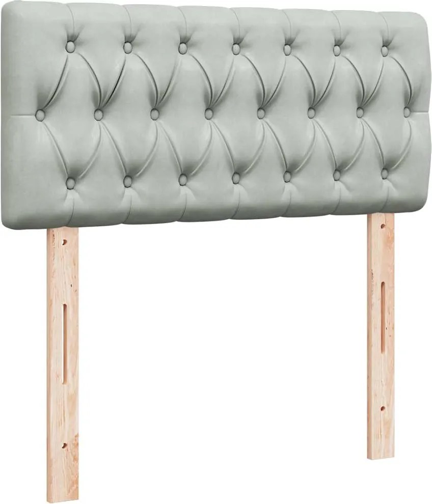 Osmanský rám postele s matrací světle šedá 100x200cm samet 3311825
