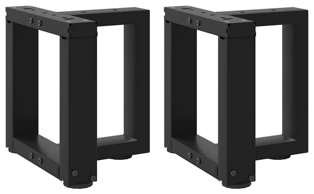 Nohy konferenčního stolku ve tvaru T, 2 ks, černé, 30 x 25 x (30-31) cm, ocel