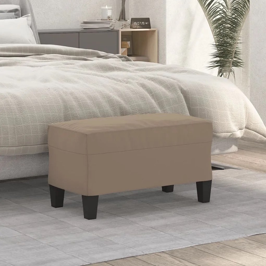 vidaXL Lavice taupe 70 x 35 x 41 cm tkanina z mikrovlákna