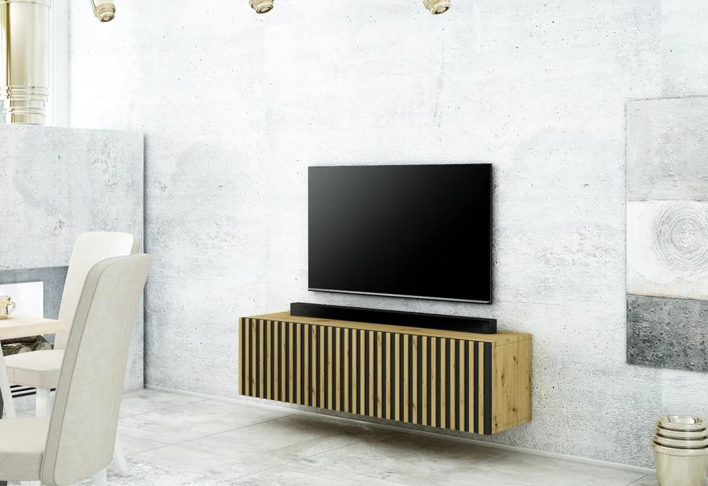 TV stolek TREND 100, 100x33x40, dub artisan/černá