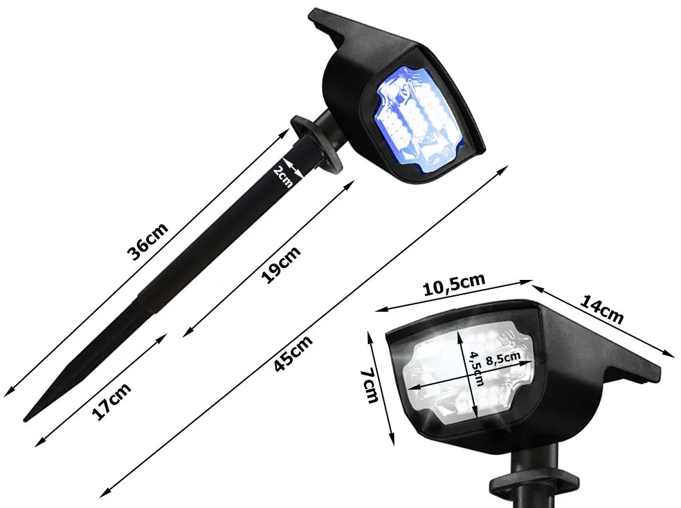 Verk Group Barvy solárních zahradních lamp poháněných led svítidly
