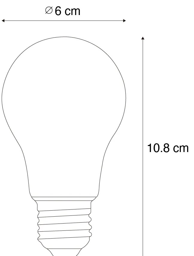 Sada 5 LED žárovek E27 A60 se senzorem soumraku 2,5W 250 lm 3000K
