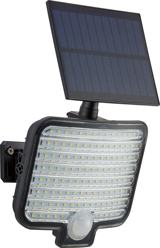 Nástěnný solární LED reflektor s det. pohybu, 5 W, 550 lm, IP44, denní bílá