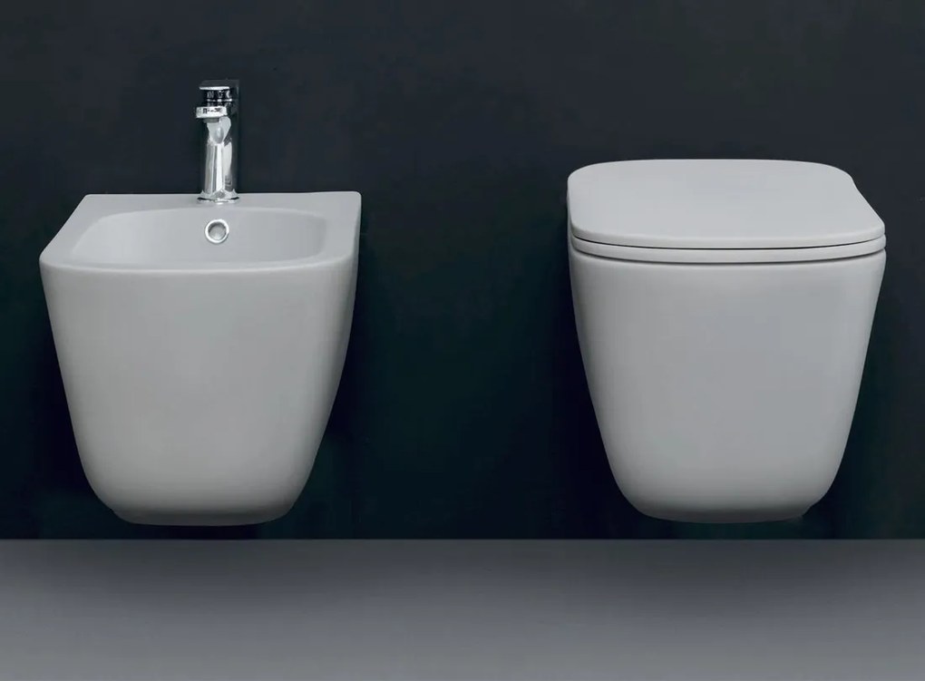 Kerasan Kerasan, TRIBECA závěsná WC mísa, Rimless, 35x54 cm, bílá, 511401