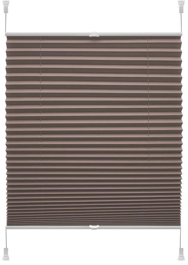 Hnědá roleta 57x150 cm Plisé Verona – Gardinia