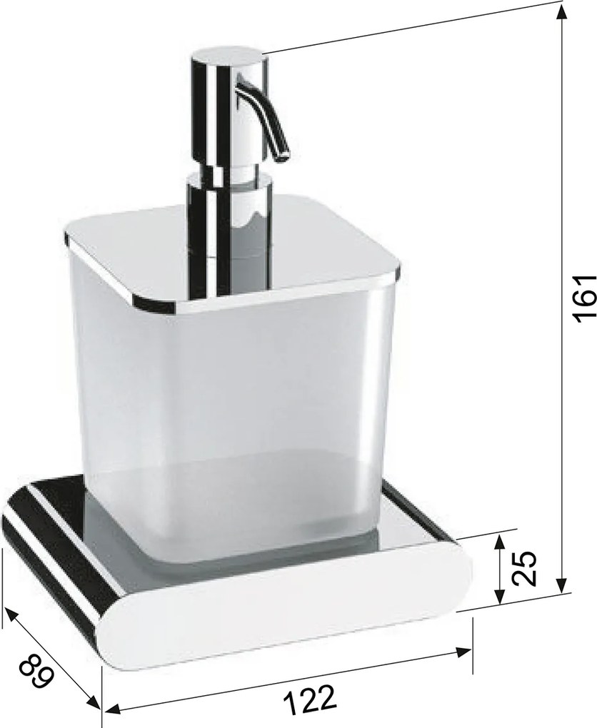 Sapho Flori RF019 dávkovač mýdla chrom / sklo satin