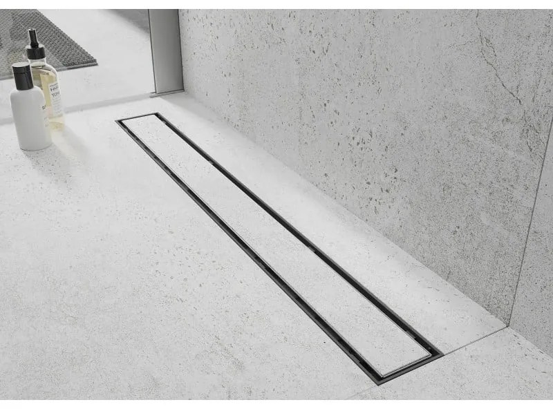 Mexen Flat ABS, sprchový odtokový žlab 2v1 60 cm, broušená ocel, 1069060