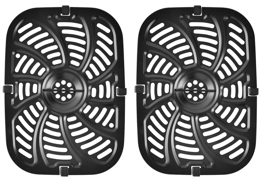 Dvojitá horkovzdušná fritéza MasterPro Rocket Duo 900 / 2400 W / 9 l / 11 programů / stříbrná/černá
