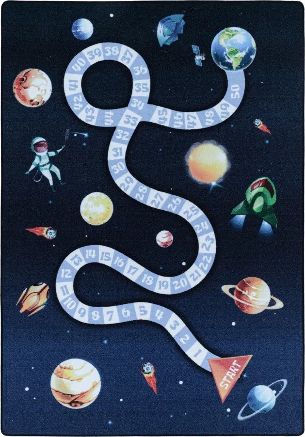 Tmavě modrý dětský koberec 100x150 cm Play Space – Ayyildiz Carpets Biano.cz