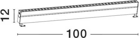 NV 9011161 WALL WASHER černý hliník a sklo LED Chip Cree 36W 3000K DC24V nastavitelné 30st. IP67 Max Power 300W - NOVA LUCE