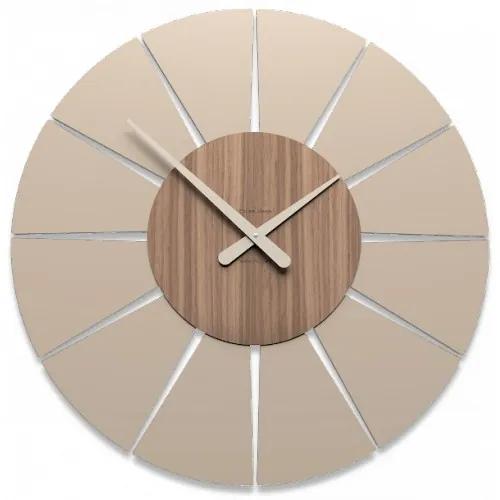 Designové hodiny 10-212 CalleaDesign Extreme M 60cm (více barevných variant) Barva vanilka-21 Dýha zebrano - 87