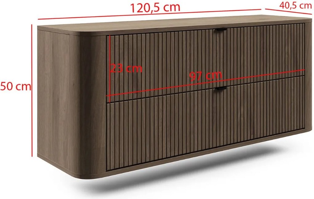 Skříňka pod umyvadlo 120 cm Lando - ořech elegant