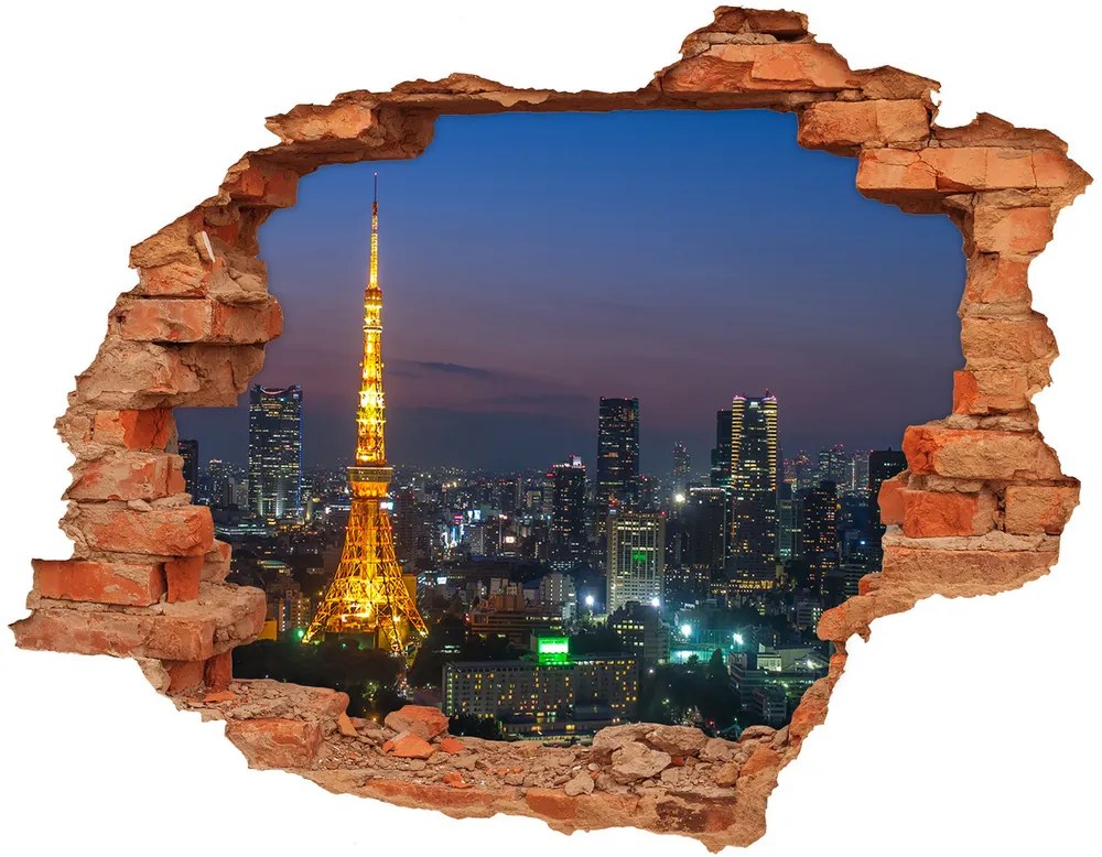 Wallmuralia Fototapeta díra na zeď 3D Věž v Tokio 90x70 cm