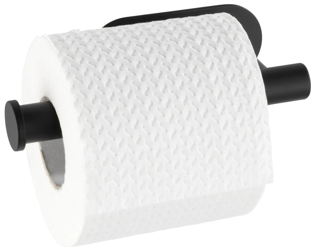 WENKO Držák WC papíru BEZ VRTÁNÍ TurboLoc OREA BLACK černý 5x16x7 cm