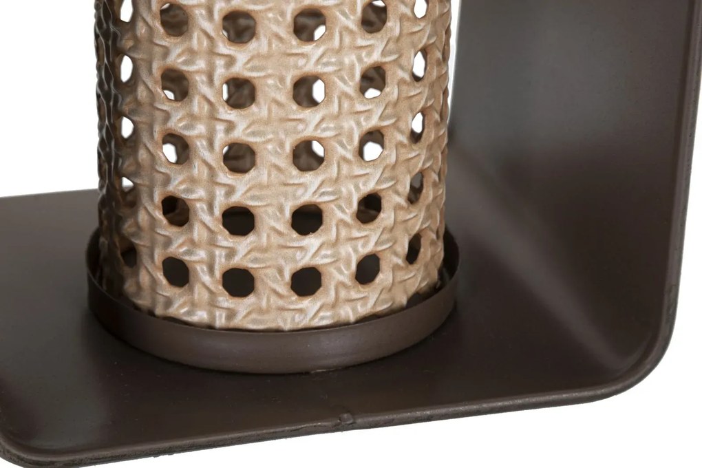 Lucerna Rattan 20 cm hnědá