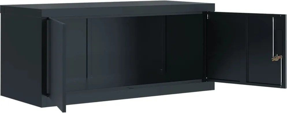 Kartotéka antracitová 90 x 40 x 145 cm ocel 3188330