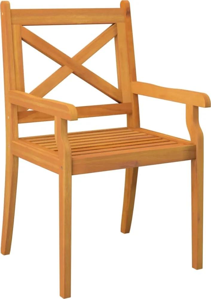 vidaXL Zahradní jídelní židle 2 ks masivní akáciové dřevo [310305]